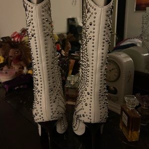 Versace | Shoes | White Versace Boots | Poshmark